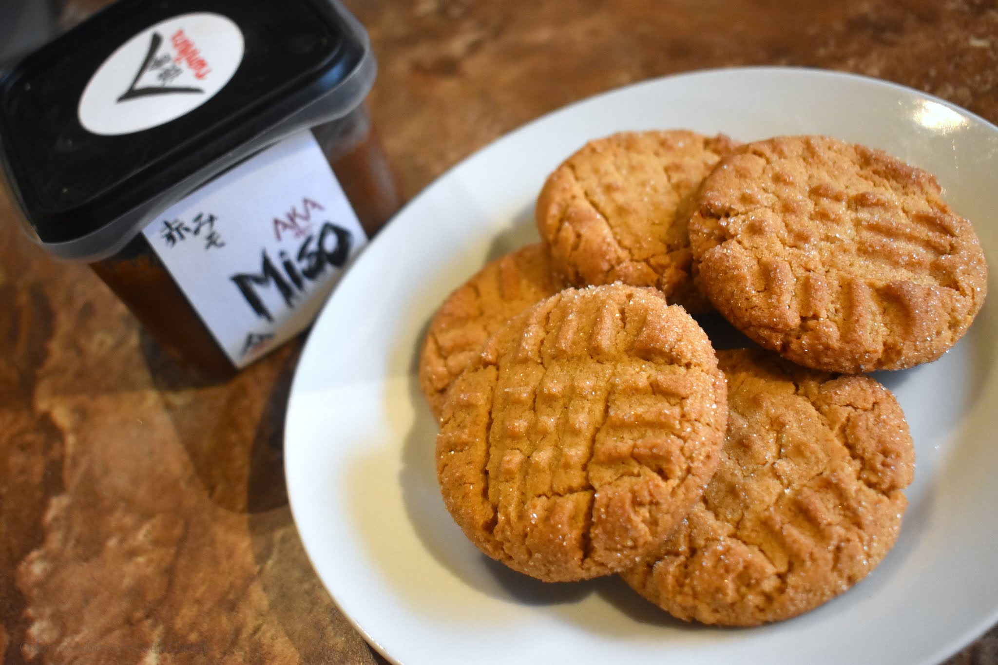 Peanut Butter-Red Miso Cookies