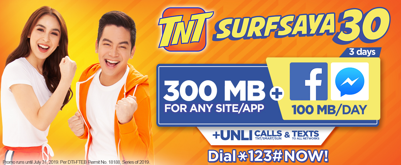 TNT SurfSaya Promo 2020: Facebook, Data + Unli Call and Text! - PH Trending