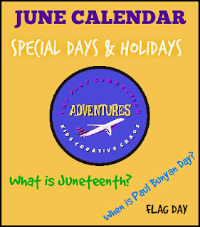 June Calendar Special Days Holidays - Adventures of Kids Creative Chaos