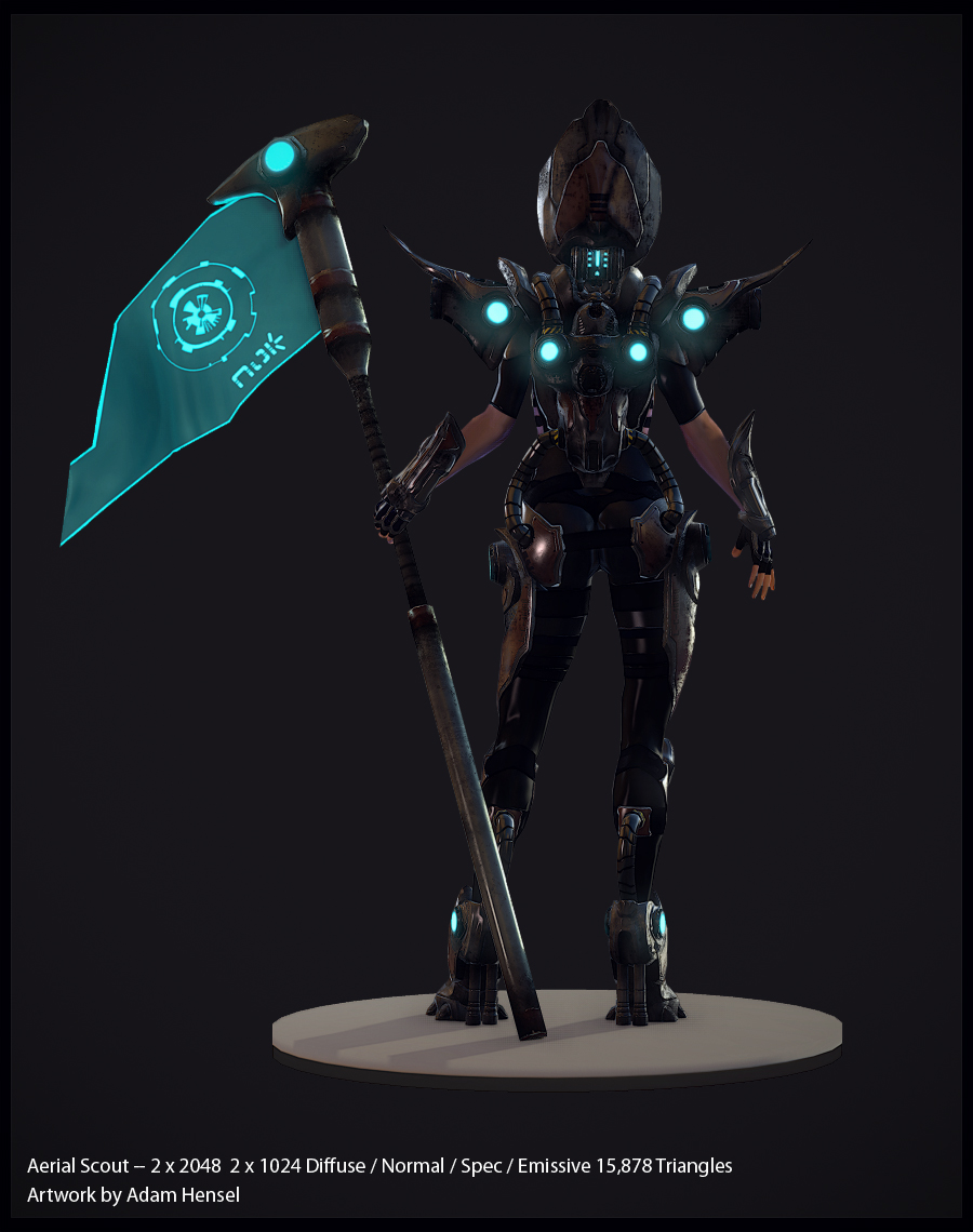 Aerial Scout Game Character — polycount