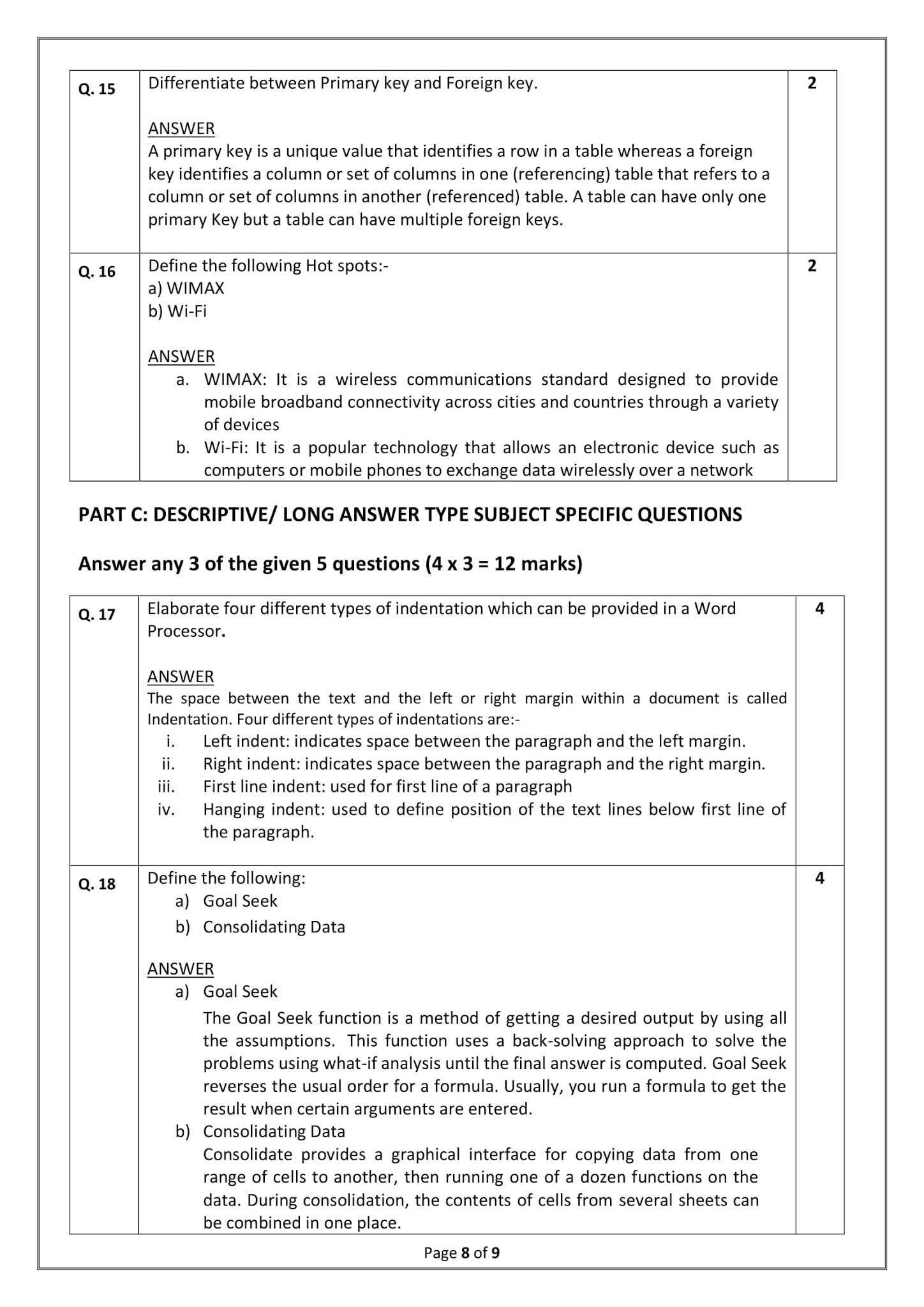 Information Technology: CBSE IT 402 Solution Sample Paper 2020-2021 ...