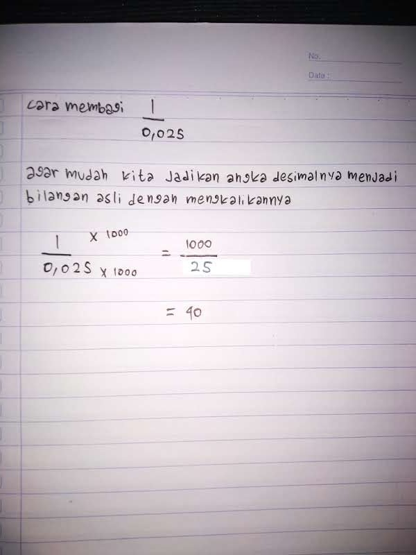Cara Membagi Bilangan Desimal Dengan Mudah - MKH Center Cara Membagi Bilangan Desimal Dengan Mudah - MKH Center