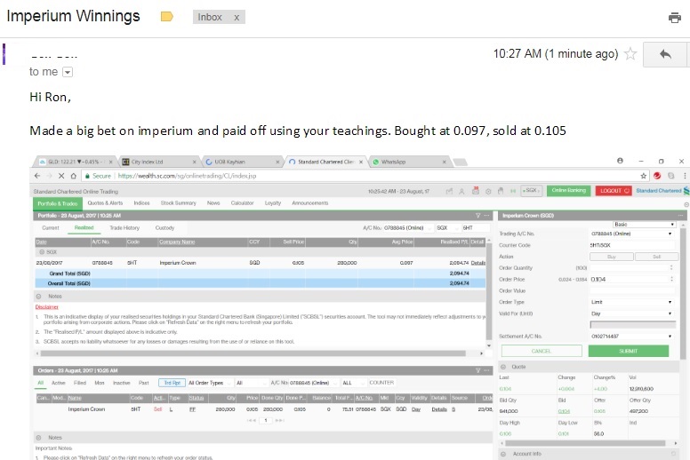 Stock Market Best-Kept Secrets: Imperium Crown - A Good Win