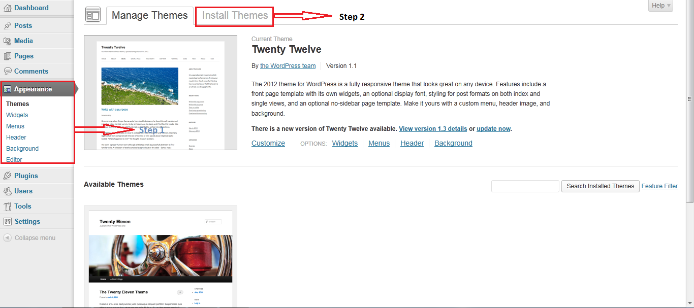 How to install new theme in wordpress - ASPMANTRA | Asp.Net,MVC ...