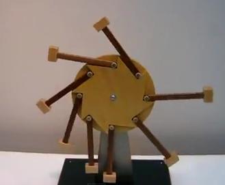 Perpetual motion: Overbalanced wheel (Da Vinci)