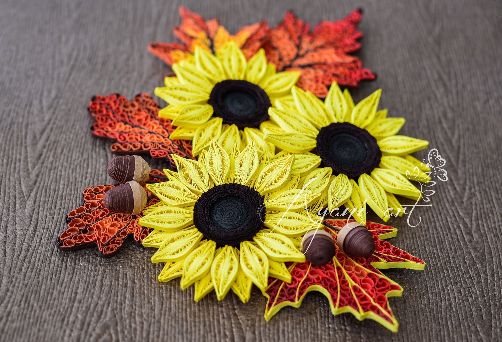 Ayani art: Quilling Fall Flowers