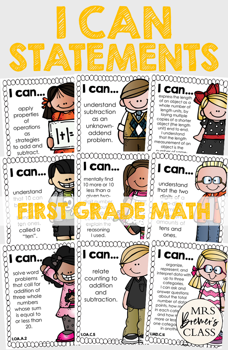 I Can Statement Charts | Mrs. Bremer's Class