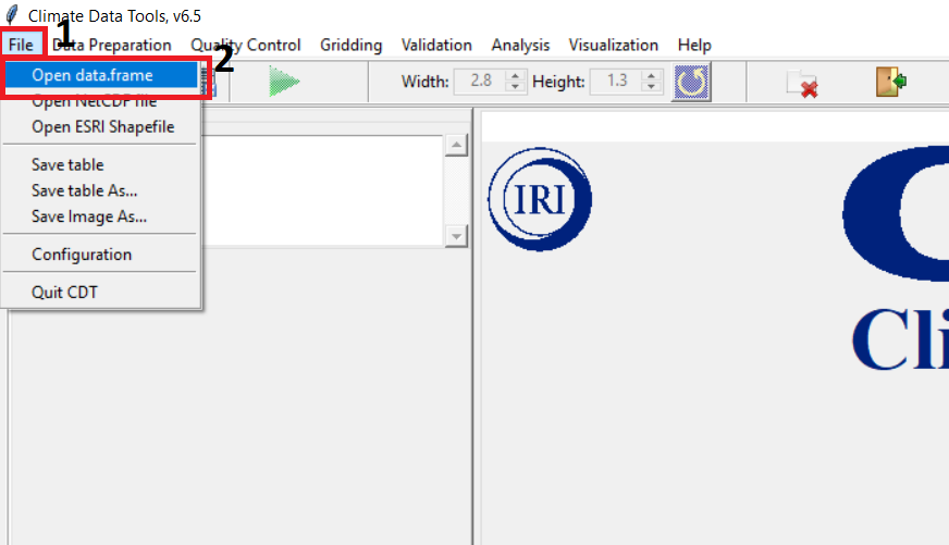 How to open a data file in CDT