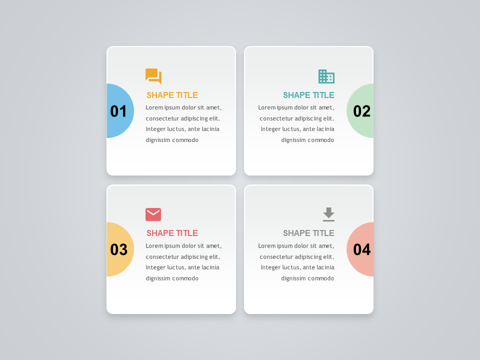 Point Semicircle Square PowerPoint Templates - PowerPoint Free