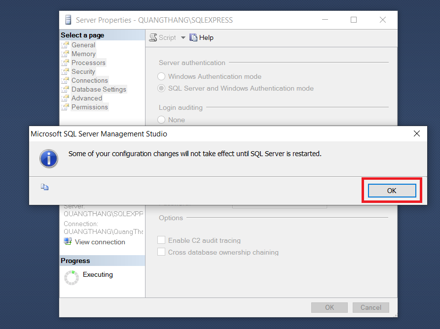 Hướng dẫn bật tài khoản sa trong SQL Server - QThang Blog