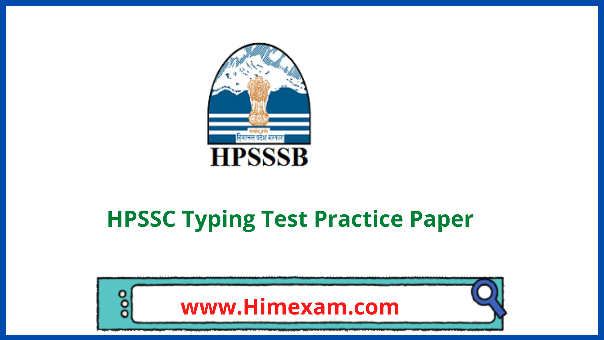 HPSSC Typing Test Practice Paper - Himexam.com