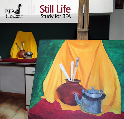 BFA Entrance Exam Still Life Study in Kalabhumi