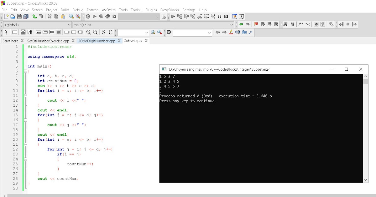 Find Subset And Counting The Element Of It C++