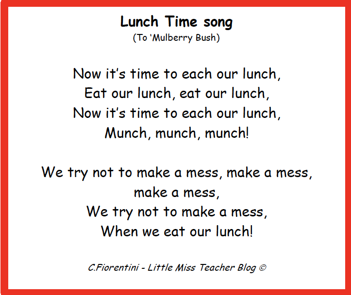 Useful Songs & Chants for the Infant Classroom | Little Miss Teacher Blog