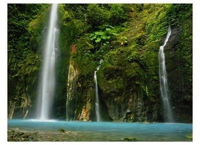 Indonesia the Tourist Paradise: Two-color waterfall Sibolangit