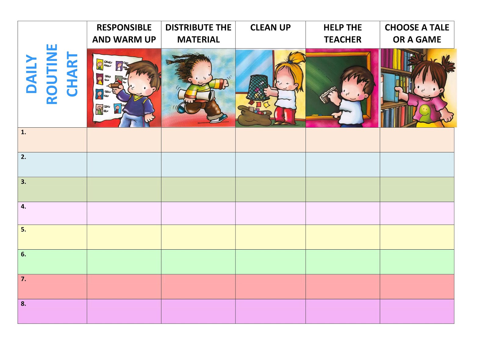 TEACHING ENGLISH FOR INFANTS, 1st and 2nd GRADE: ROUTINES
