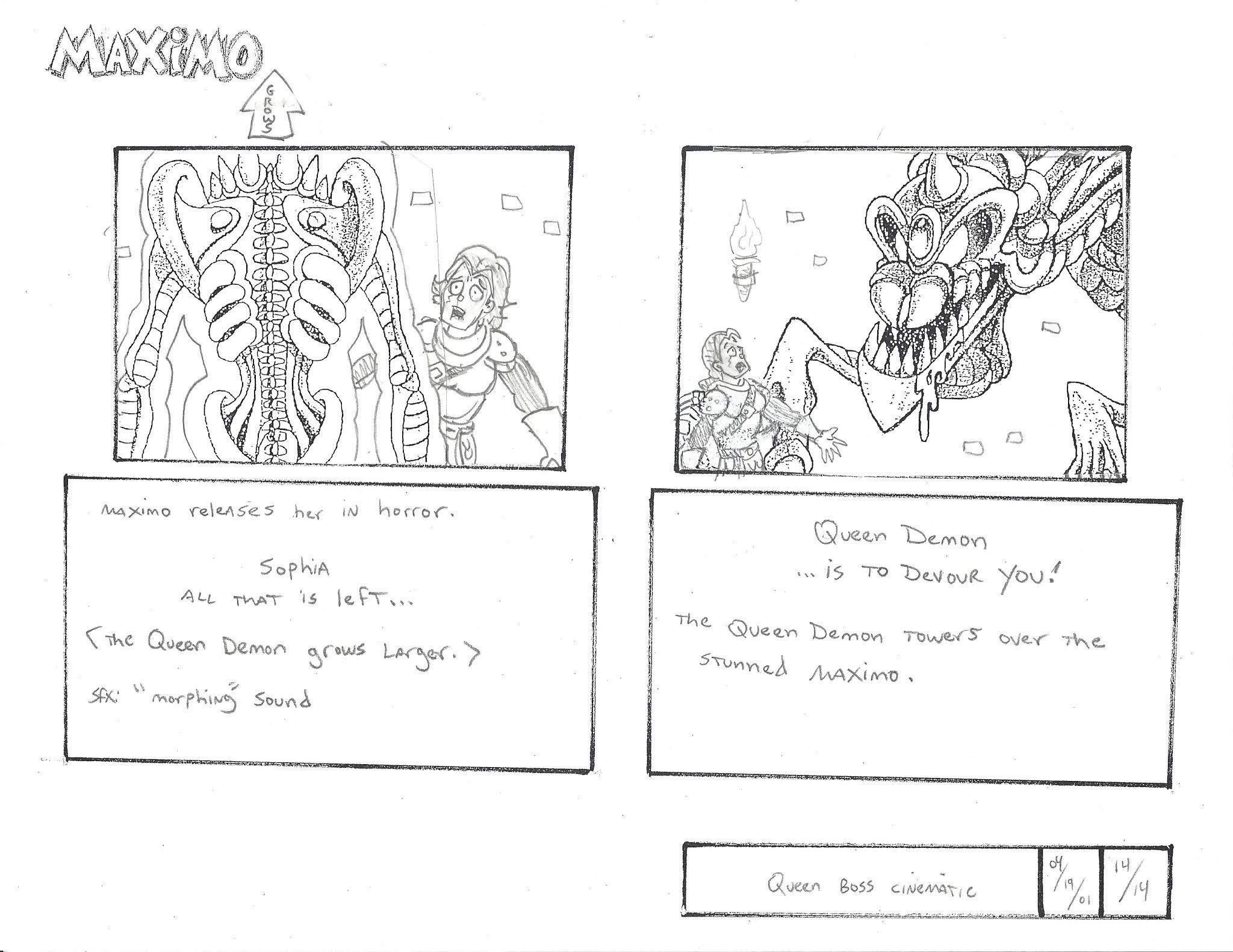 mr boss' design lair: Maximo: Ghosts to Glory storyboards (part 3 ...