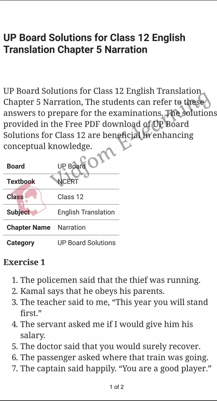 NCERT Solutions For Class 12 English Translation Chapter 5 Narration ncert-solutions-for-class-12-english-translation-chapter-5-narration