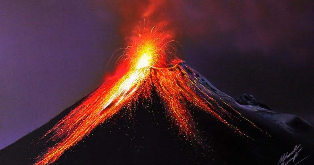 Volcano Drawing - Marcello Barenghi