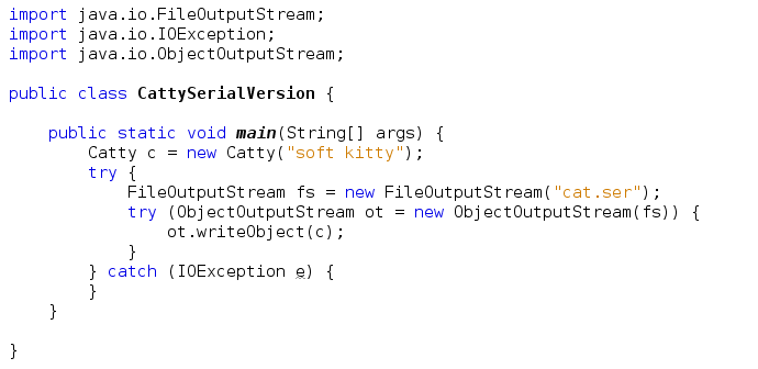 Java-Latte: Serialization in Java