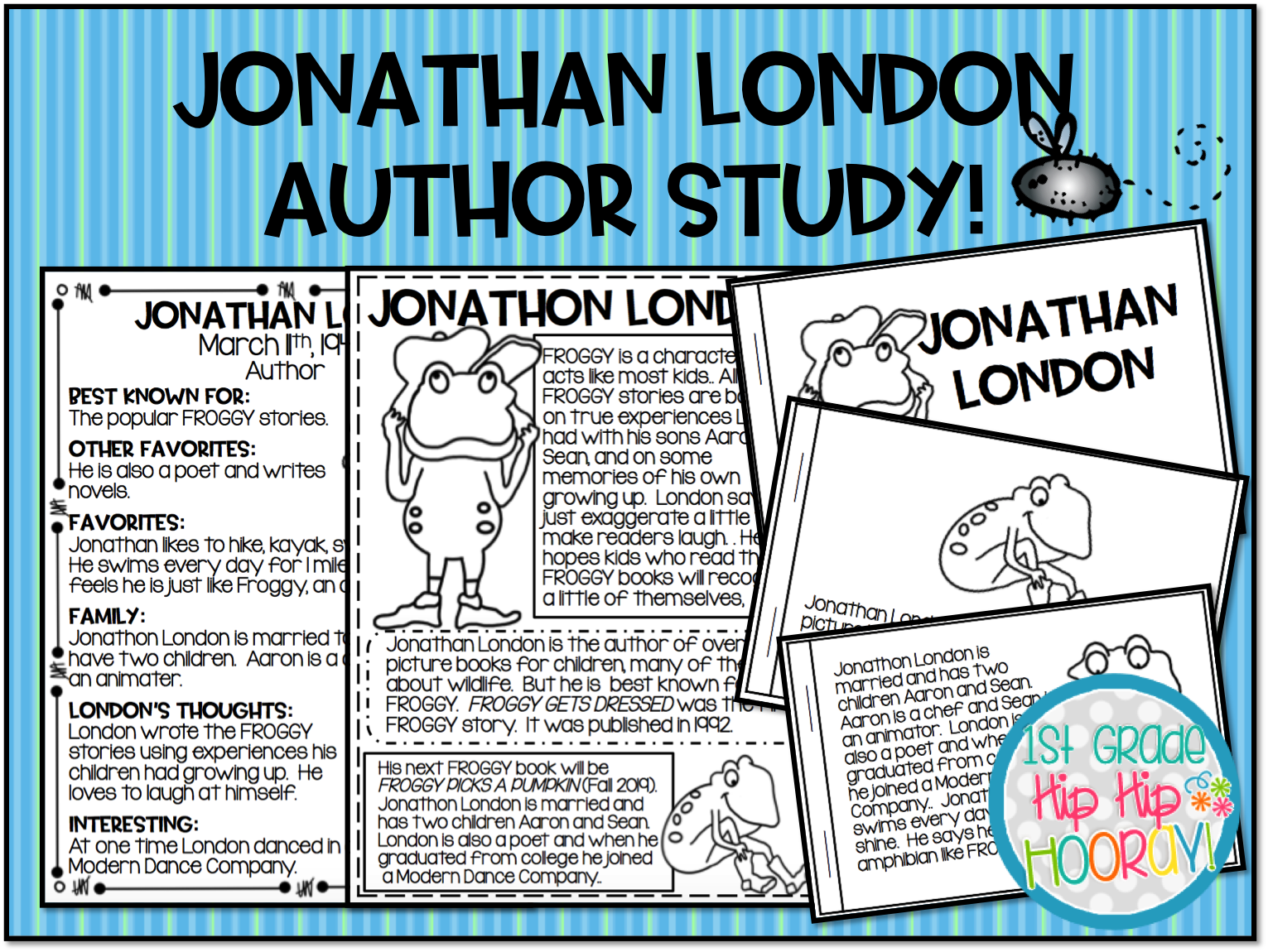 1st Grade Hip Hip Hooray!: Jonathan London Author Study