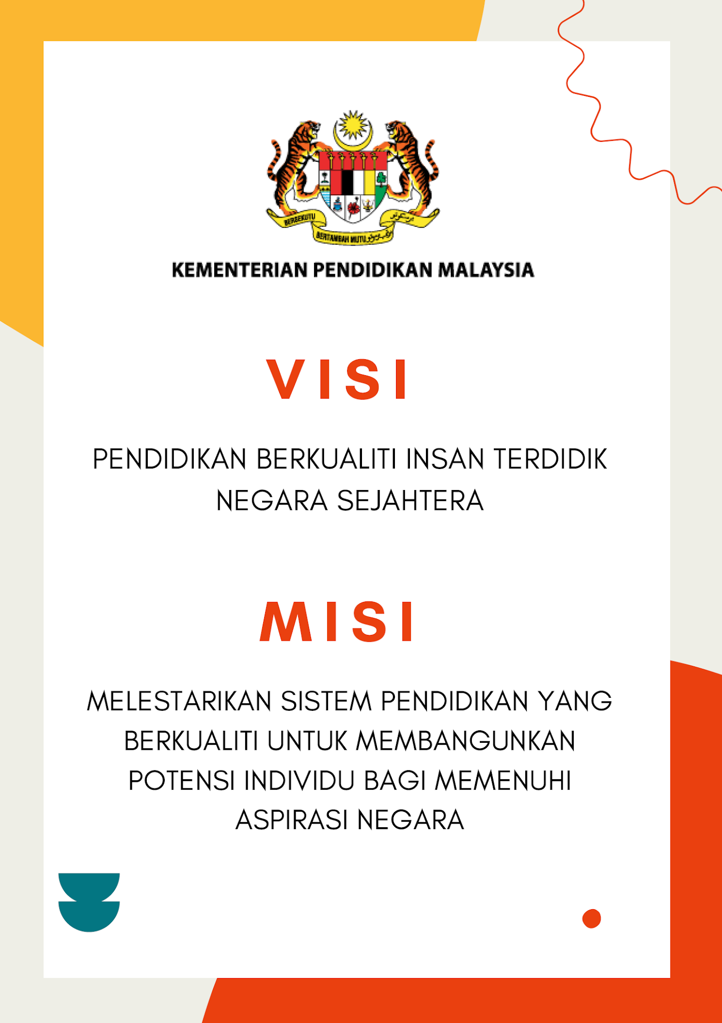 BLOG PENDIDIKAN KHAS SMK DATO’ HJ TALIB KARIM: VISI & MISI KPM