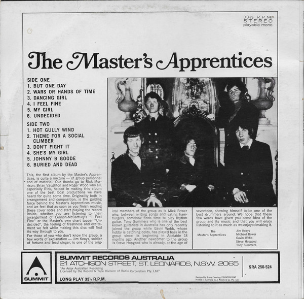 johnkatsmc5: Masters Apprentices “The Master’s Apprentices” 1967 first ...
