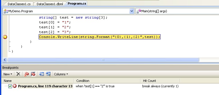 Net Debugging Conditional Break Points Work And Learn 8198