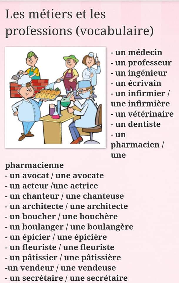 Module 5 : Les métiers et les professions (le travail et les loisirs)