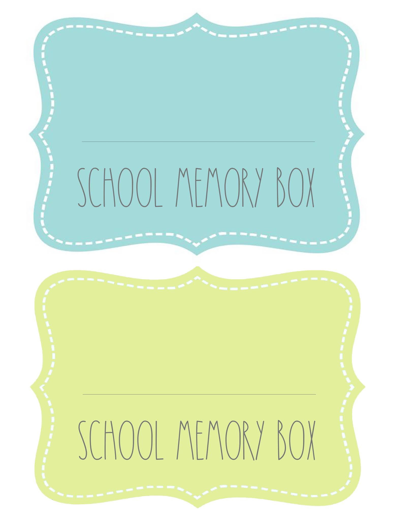 Lucky7s Studio: School Memory Boxes