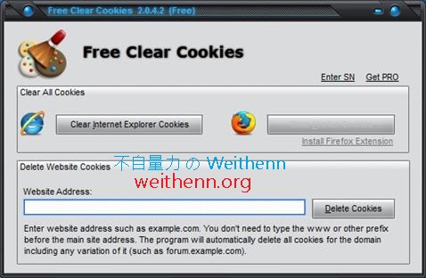 安全清除 Cookies 避免資訊外洩的好幫手 – Free Clear Cookies ~ 不自量力 の Weithenn