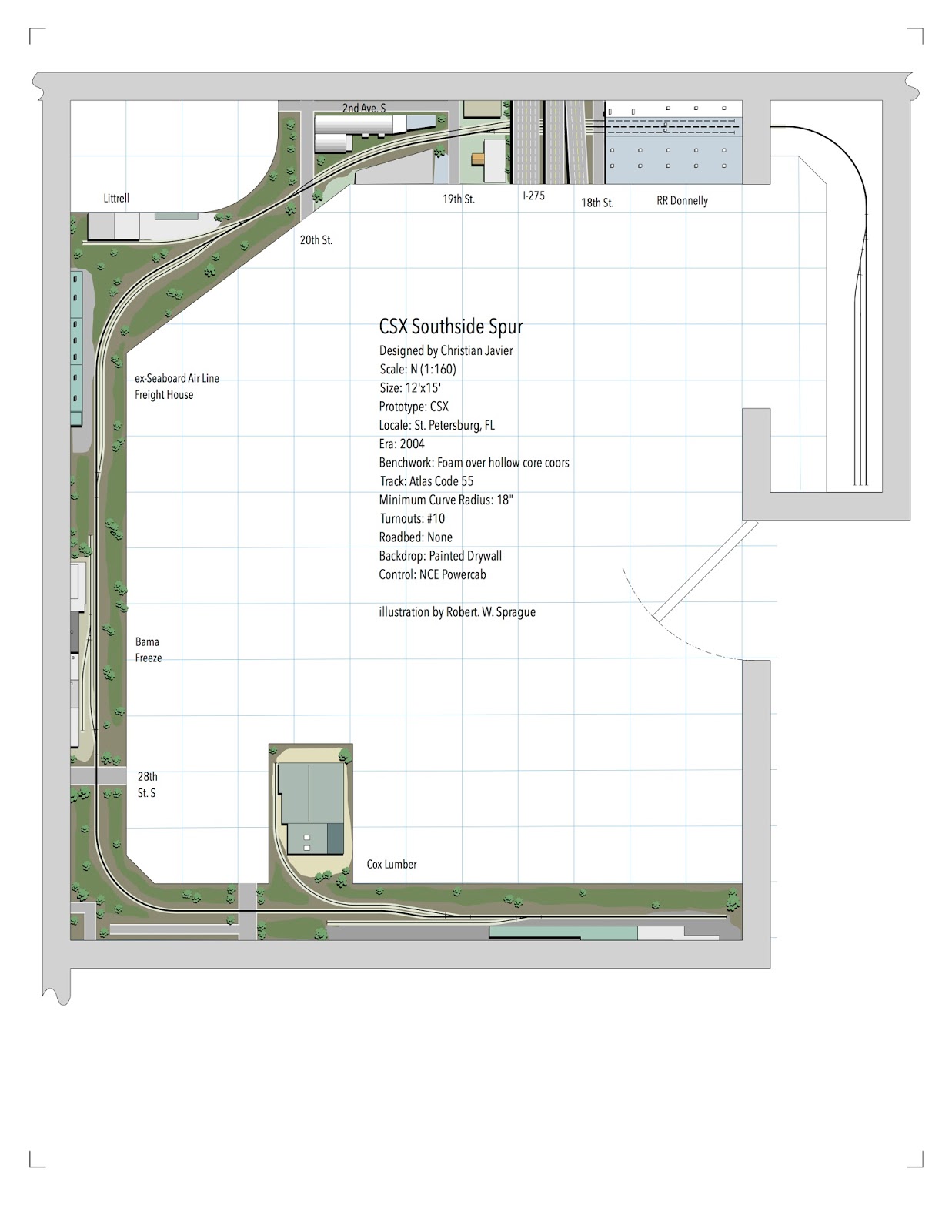 CSX Southside Spur: Digitized Track Plan