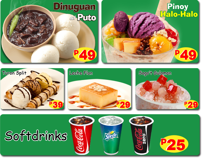Mang Inasal in Dagupan: menu