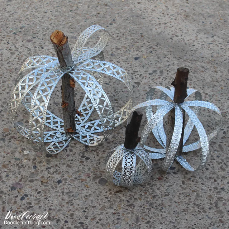 Shabby Chic Rustic Metal Pumpkins DIY