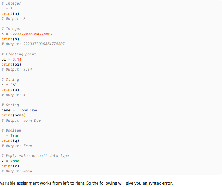 Creating variables and assigning values - C2Python Learning blog Creating variables and assigning values - C2Python Learning blog