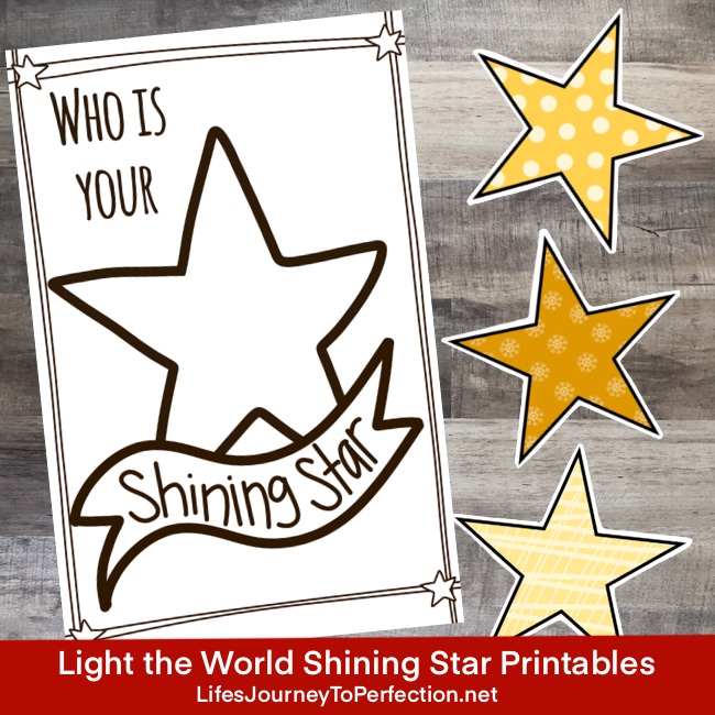 Life's Journey To Perfection: LIGHT THE WORLD SHINING STAR COLOR PAGE ...