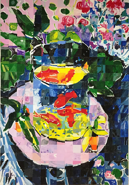 Genevieve Monks Keller: 300 students paint 'Still Life With Goldfish ...