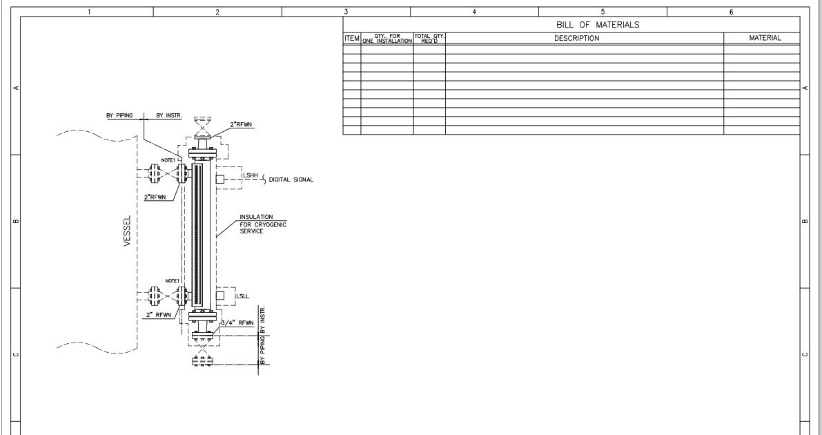 Download Hook-Up Level Gauge & Level Switch Magnetic DWG AutoCAD Free