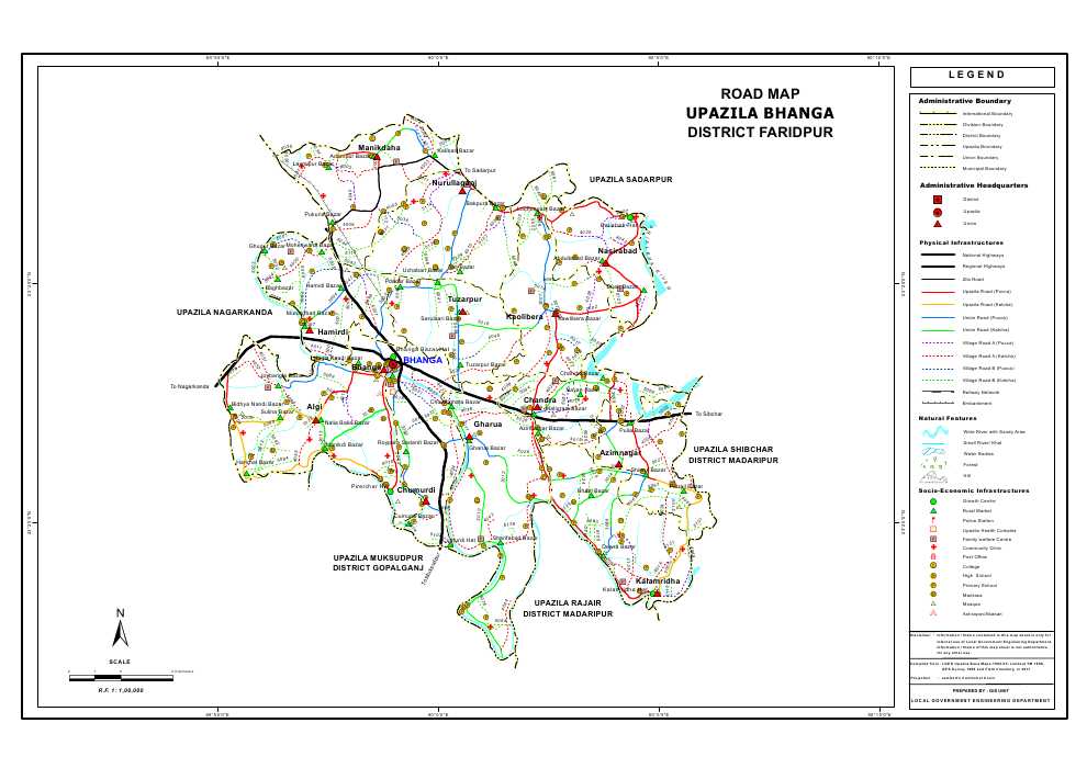 Mouza & Land Use Maps of Bhanga Upazila, Faridpur, Bangladesh - Tourism ...
