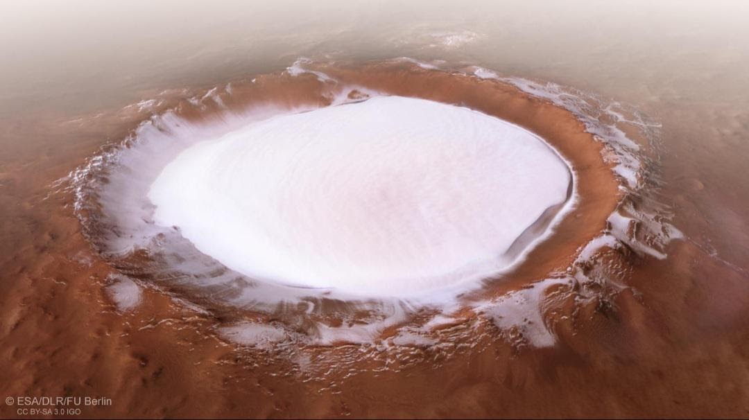 daily timewaster: Pool of ice on Mars
