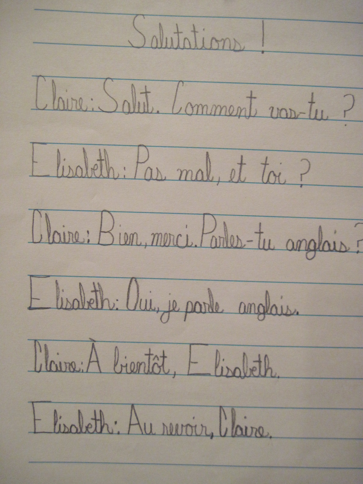 French Fun at Calvert: Mini Skits