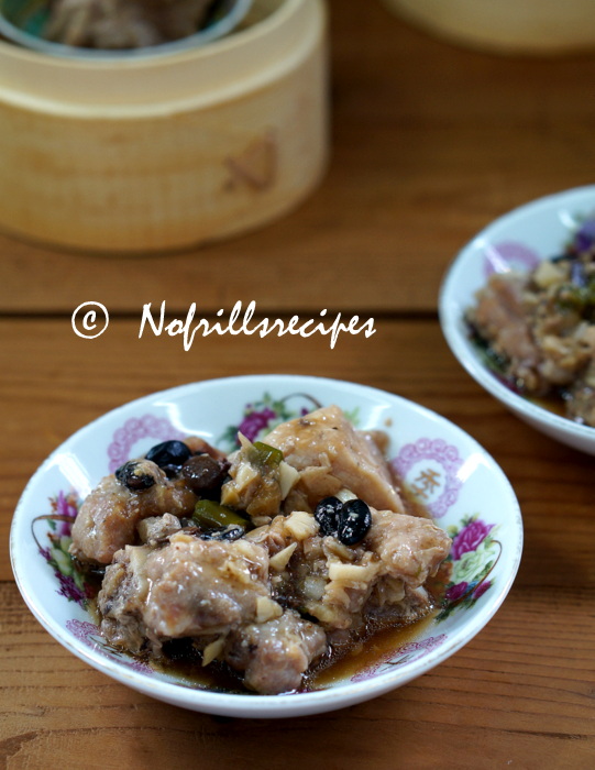 Steamed pork ribs with ginger and black beans (2) ~ 豆豉姜蒸排骨