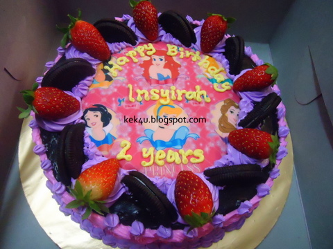Kek4u Homemade Cakes and Chocolate: kek gambar disney princess