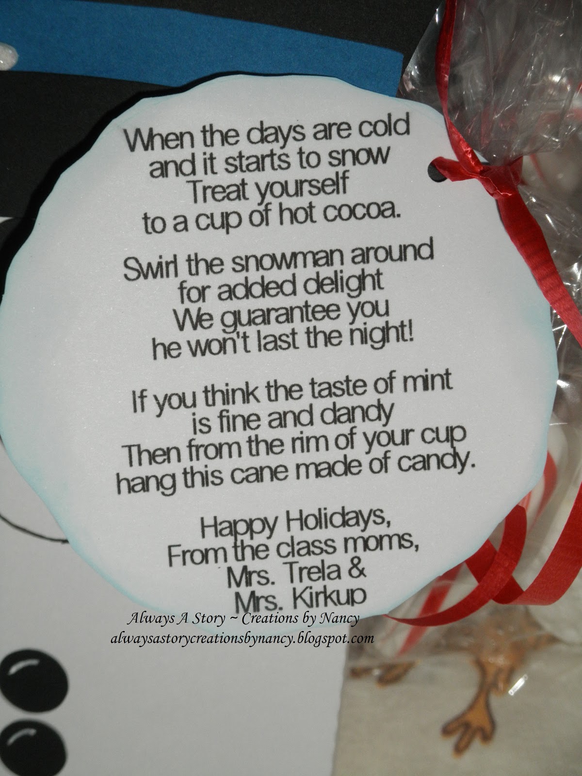 Always A Story ~ Creations by Nancy: Snowman Hot Cocoa Box