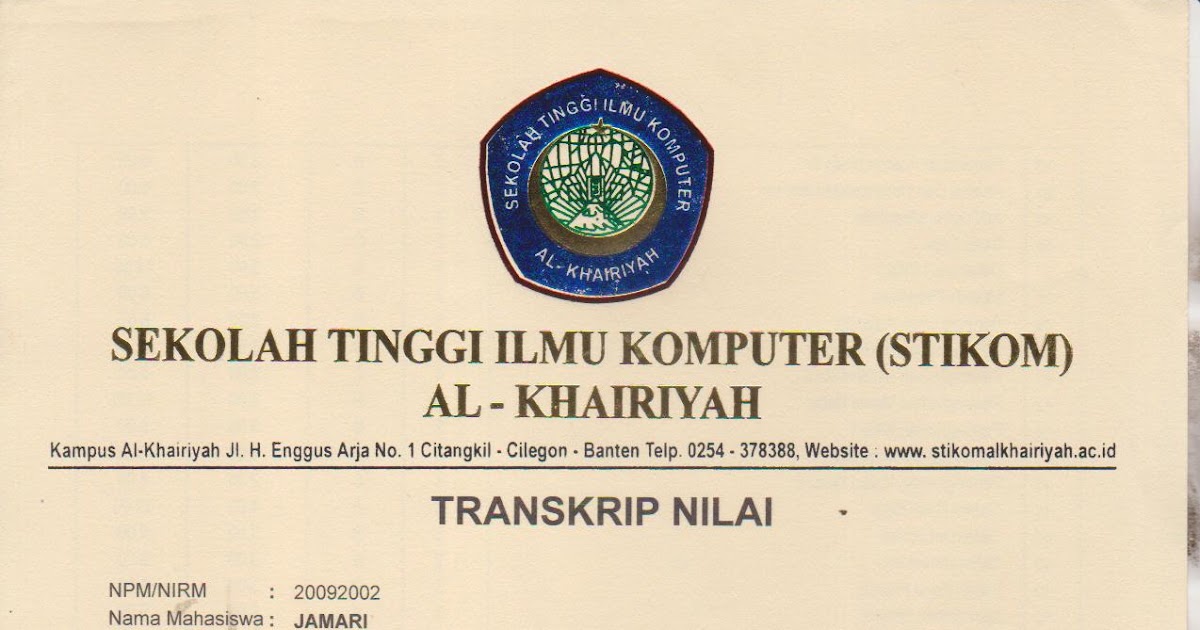 tempat berbagi informasi + berita terbaru: contoh transkrip nilai ...