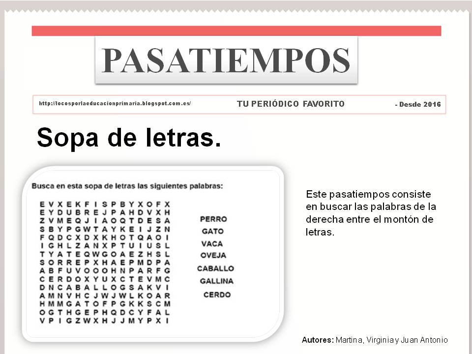 LOCOS POR LA EDUCACIÓN PRIMARIA: PERIÓDICO