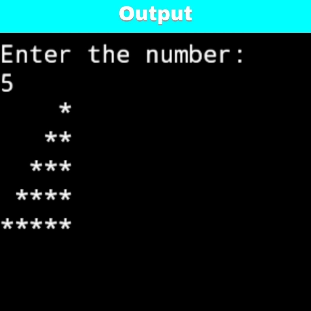 C Program To Print Half Left Side Of The Pyramid Star Pattern C Program To Print Half Left Side Of The Pyramid Star Pattern