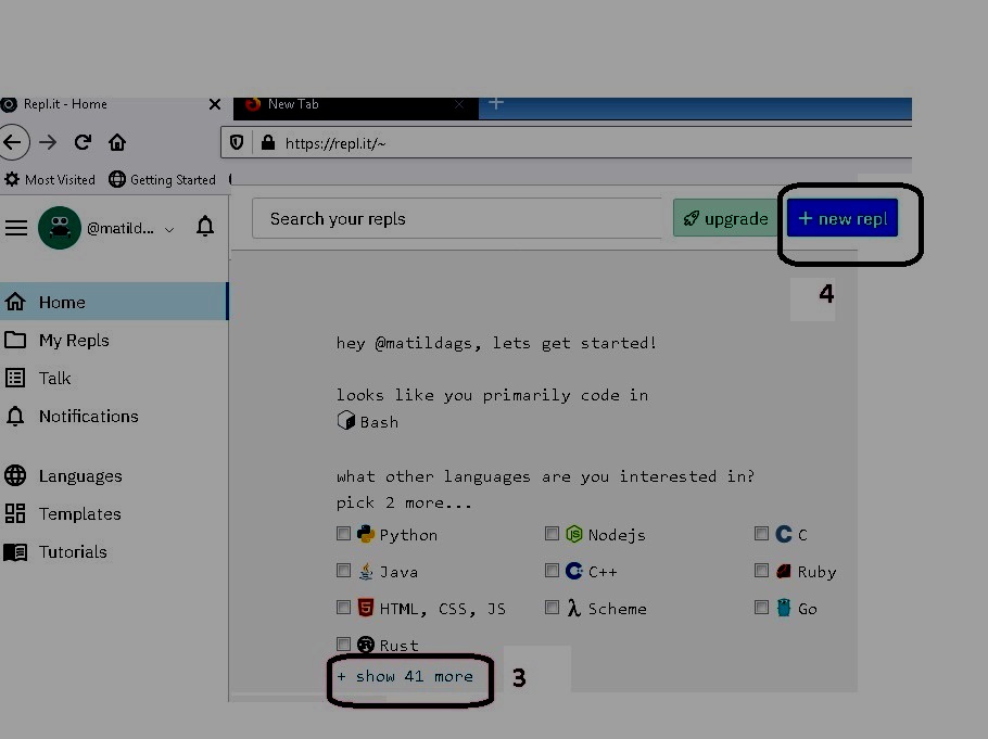 Dr.Matilda.S: How to use repl.it to create and run a Linux Program
