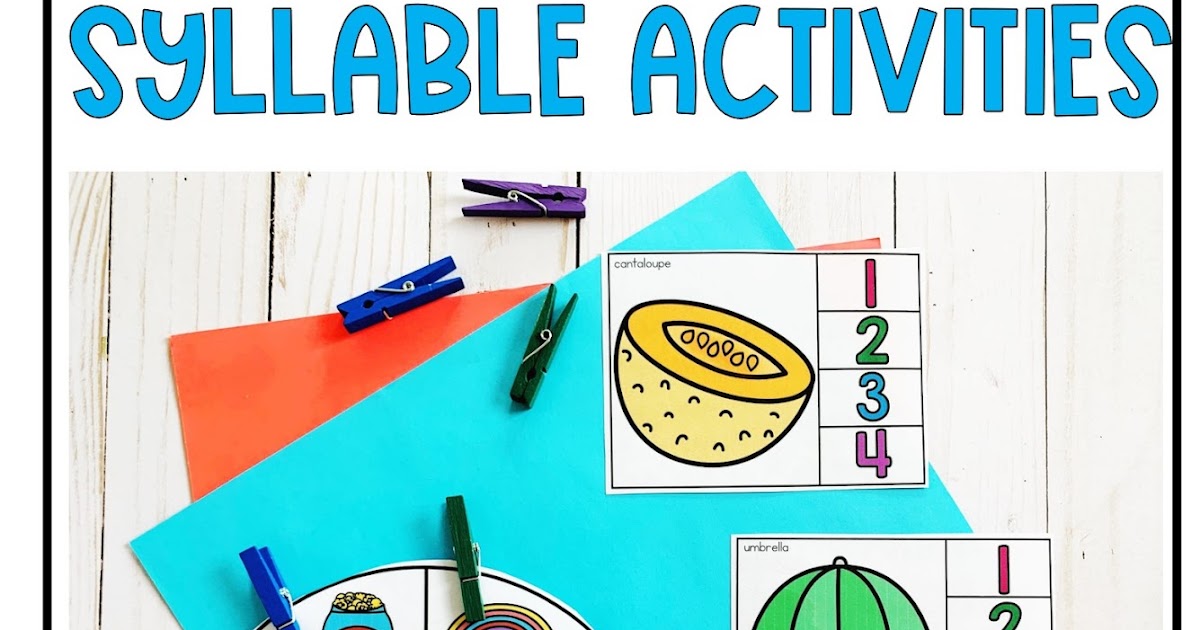 Anytime Syllable Centers and Activities | Busy Hands and Minds