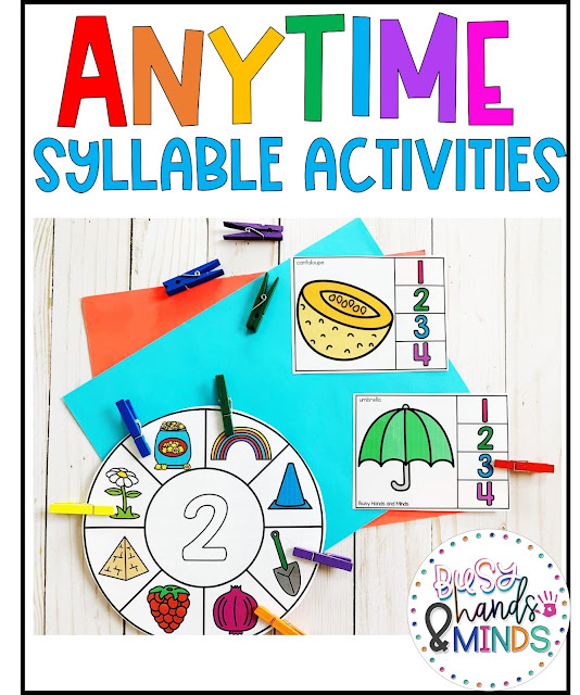 Anytime Syllable Centers and Activities | Busy Hands and Minds